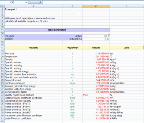 R123 Properties Excel