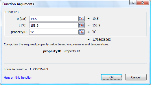 R123 Properties Excel